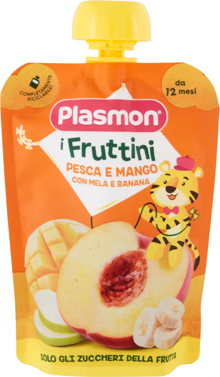 Plasmon i Fruttini - Pesca, mango, mela e banana, 130 g Acquista online ...