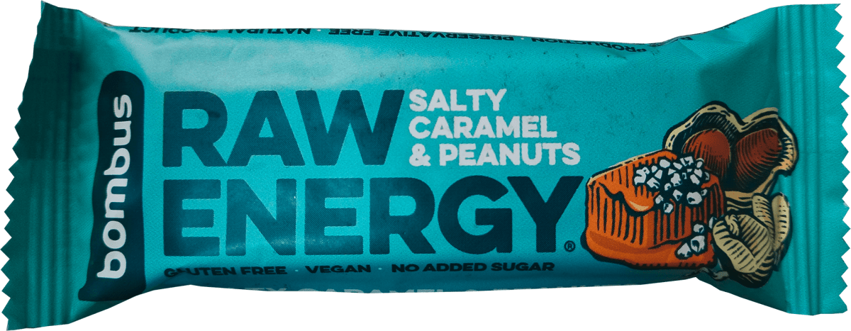 bombus RAW ENERGY bar, slana karamela i kikiriki, 50 g | dm.rs