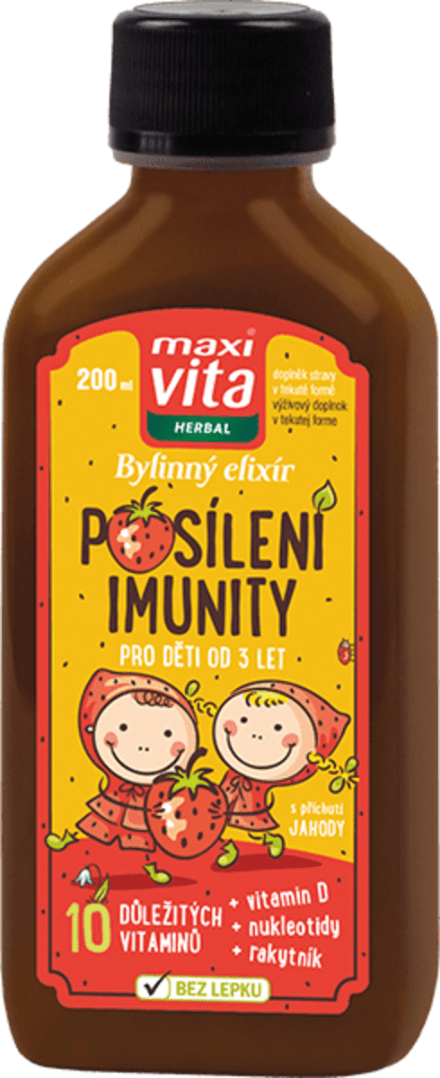 maxi vita bylinný elixír pro děti na posílení imunity, 200 ml | dm.cz