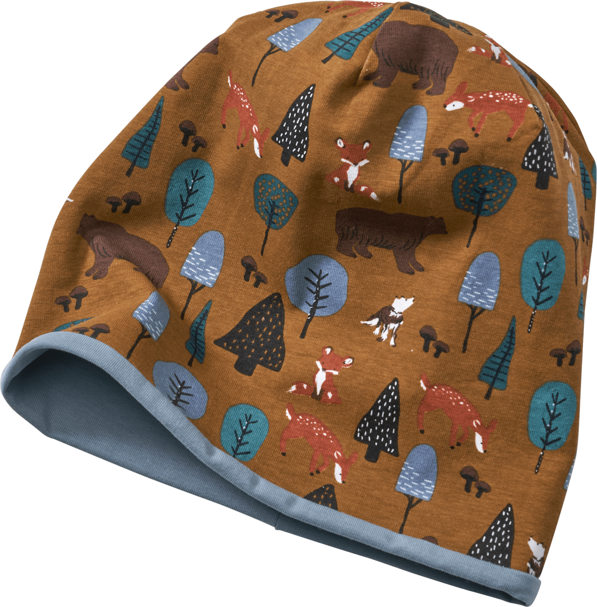 ALANA Mütze zum Wenden mit Waldtier-Motiv, braun & blau, Gr. 52/53, 1 St dauerhaft günstig ...