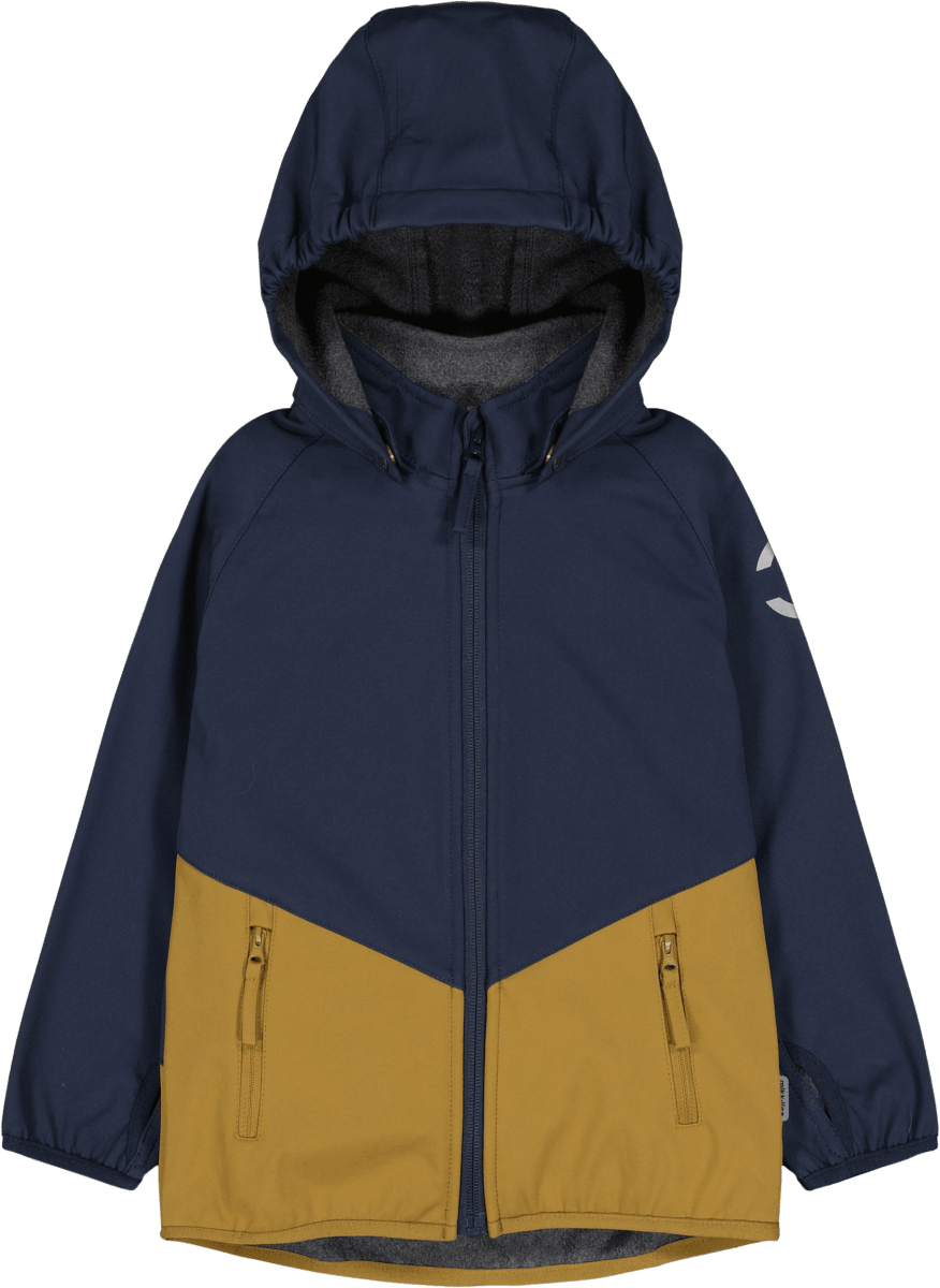 Mikk-Line Softshelljacke mit abnehmbarer Kapuze, blau, Gr. 110/116, 1 ...