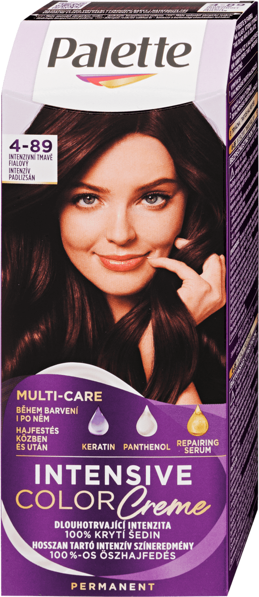 Palette Intensive Color Creme Tartós hajfesték, intenzív padlizsán 4-89 ...