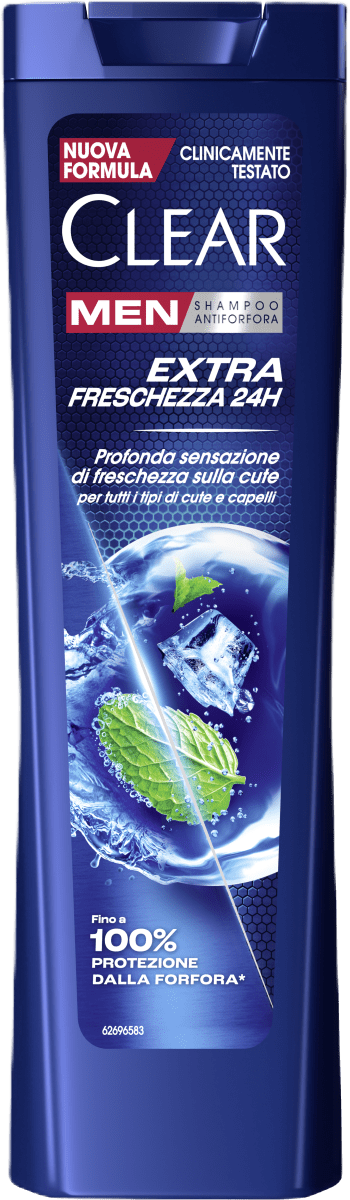 CLEAR Men Shampoo uomo antiforfora extra freschezza 24h, 225 ml | dm Italia