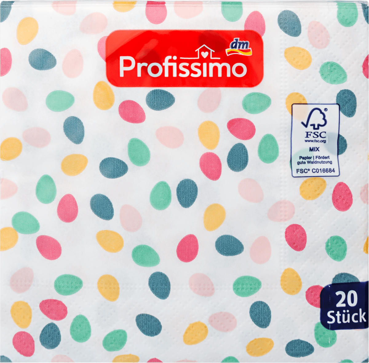 Profissimo Salvete 3-slojne - Šarena jaja, 20 kom | dm.rs