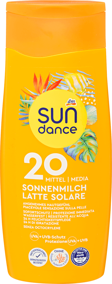 sundance Слънцезащитно мляко SPF 20, 200 ml | dm България