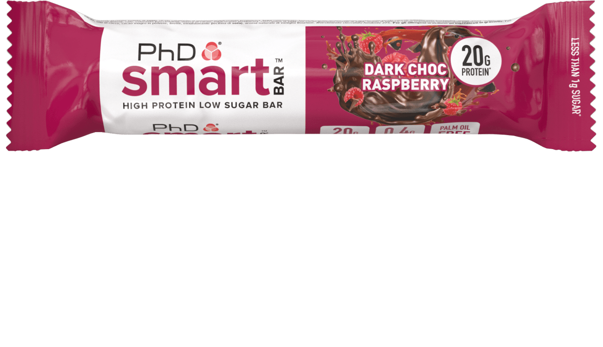 PhD smart bar proteinska čokoladica - DARK CHOC RASPBERRY, 64 g | dm.rs
