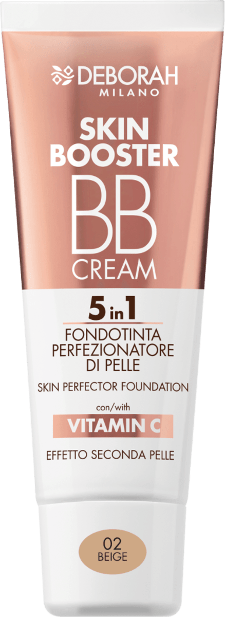 DEBORAH MILANO Skin Booster BB krém 5 v 1 OF15 02 Beige, 30 ml | dm.cz