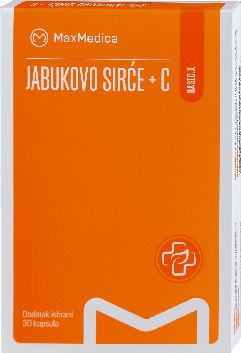 MaxMedica JABUKOVO SIRĆE + C kapsule, 30 kom | dm.rs