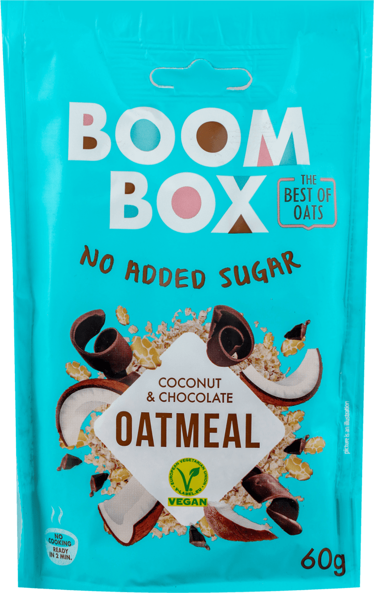 BOOM BOX OVSENA KAŠA - kokos i čokolada, 60 g | dm.rs
