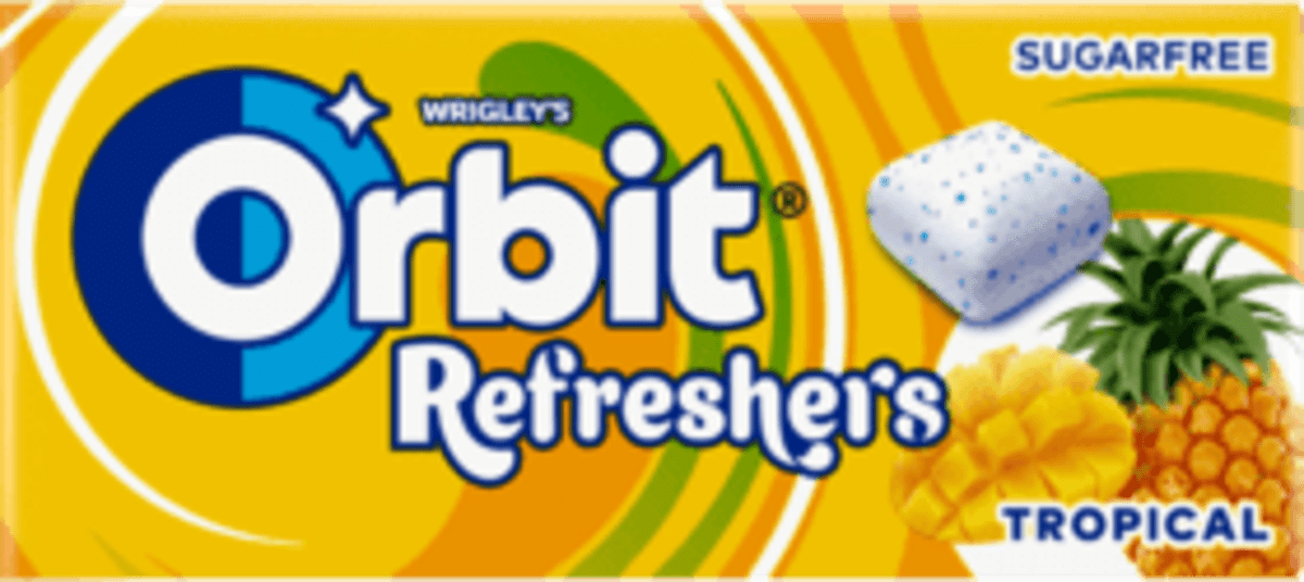 Orbit Refreshers žvýkačky Tropical, 17,9 g | dm.cz
