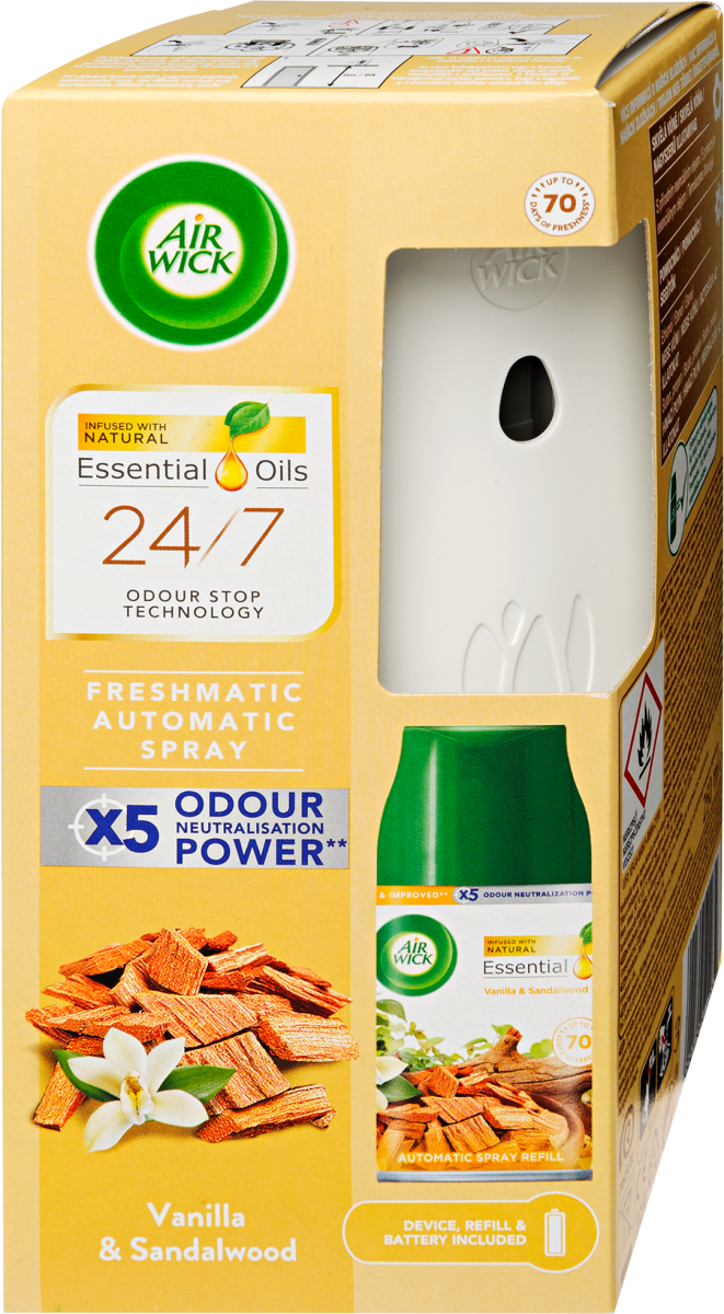 Air Wick Fresh Matic légfrissítő készülék és utántöltő Vanília és ...