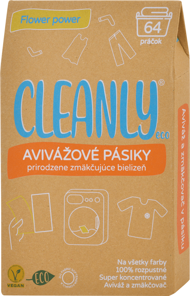CLEANLY eco Avivážové pásiky Flower power, 64 PD | mojadm.sk