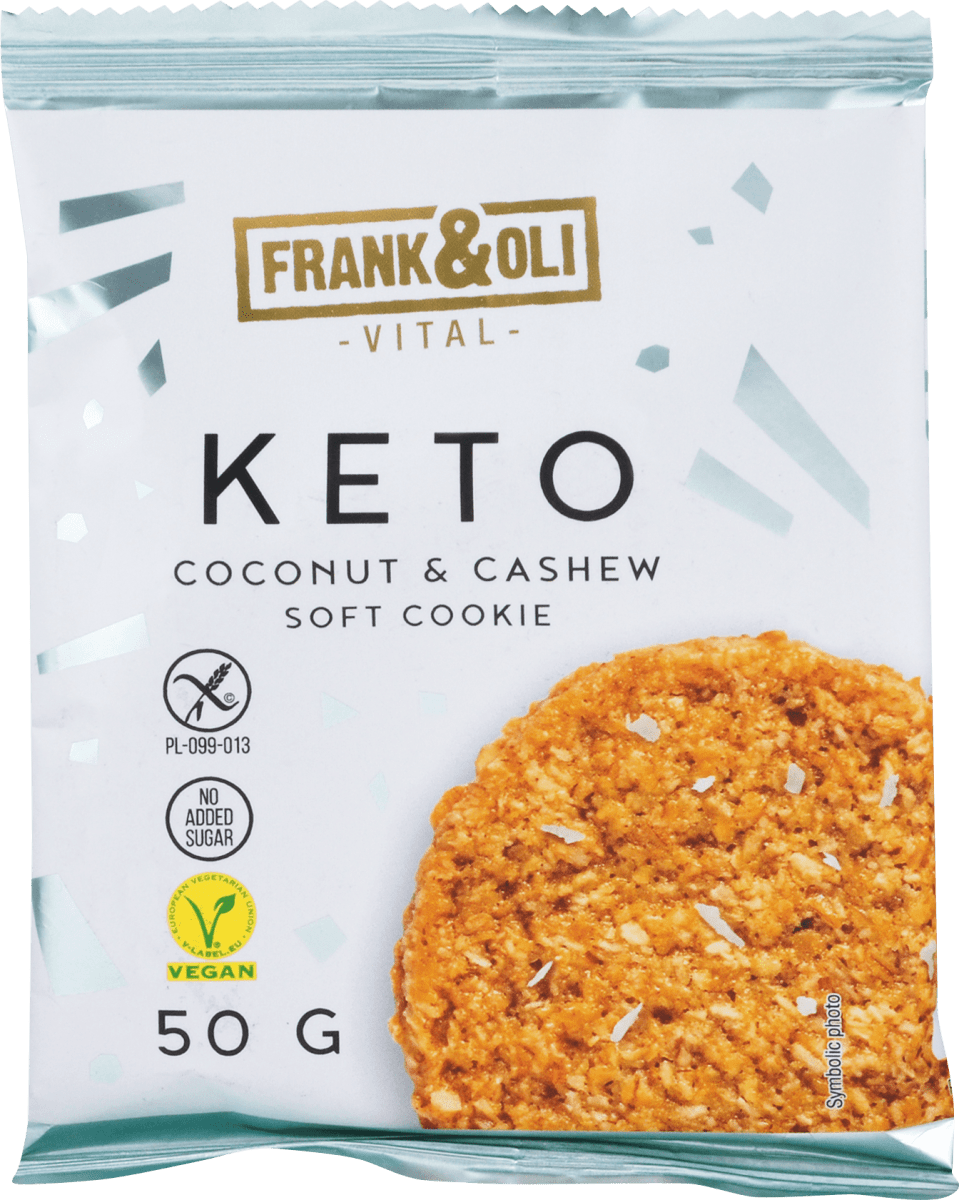 FRANK&OLI Keto sušienka Soft Cookie Coconut & Cashew, 50 g | mojadm.sk