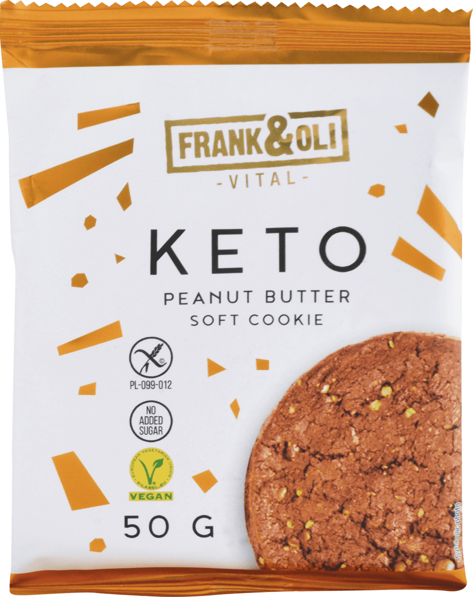 FRANK&OLI Keto sušienka Soft Cookie Peanut Butter, 50 g | mojadm.sk
