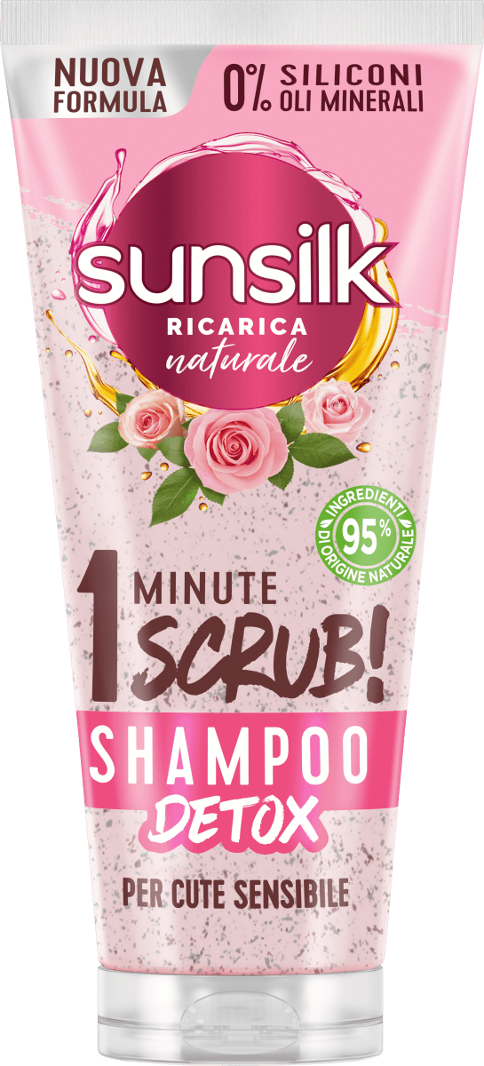 sunsilk Shampoo Detox 1 Minute Scrub cute sensibile, 200 ml | dm Italia