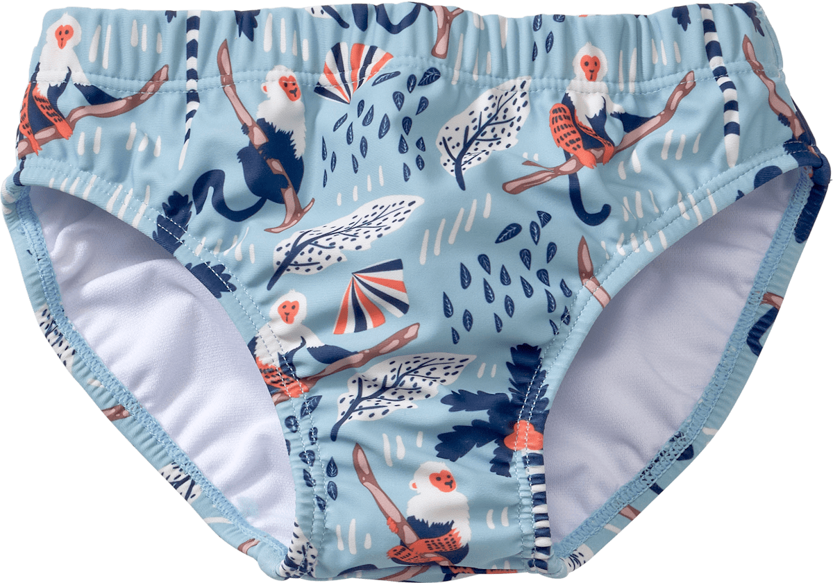 PUSBLU Schwimmwindel mit Affen-Muster, blau, Gr. 86/92, 1 St dauerhaft ...