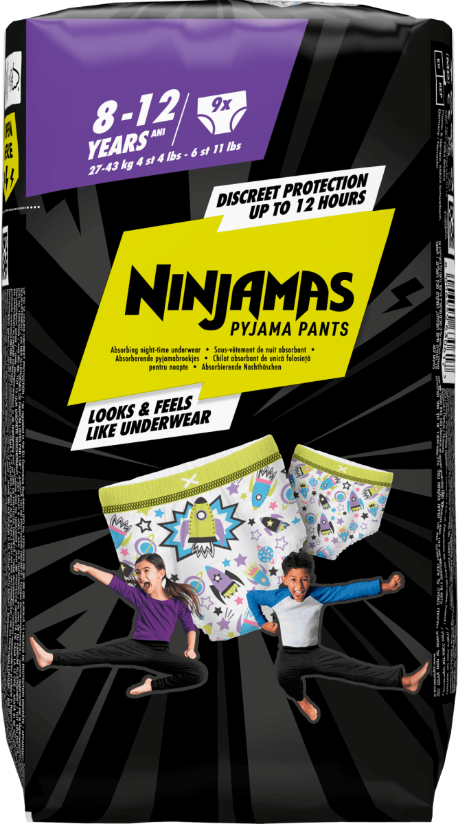 Ninjamas Ninjamas Pyjama plenkové kalhotky Kosmické lodě, velikost 8, 9 ...