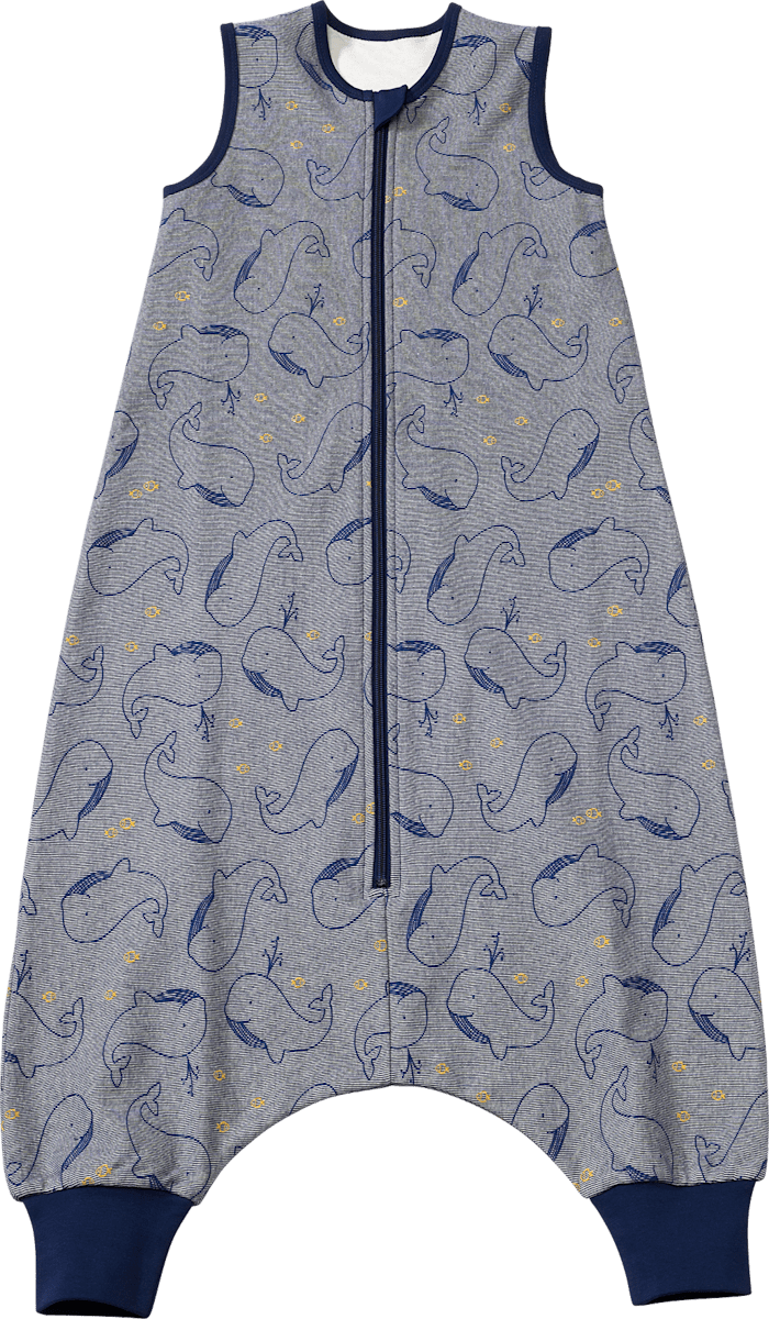 ALANA Schlafsack mit Beinen 0,5 TOG, mit Wal-Muster, blau, 110 cm, 1 St ...