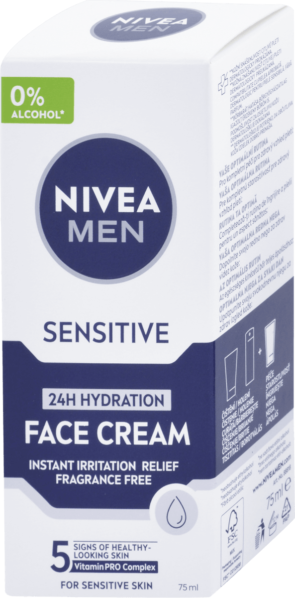 NIVEA MEN Hydratačný pleťový krém na citlivú pleť Sensitive, 75 ml ...