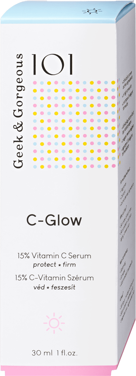 Geek&Gorgeous 101 Arcszérum C-GLOW 15% tiszta C-Vitaminnal, ferula ...