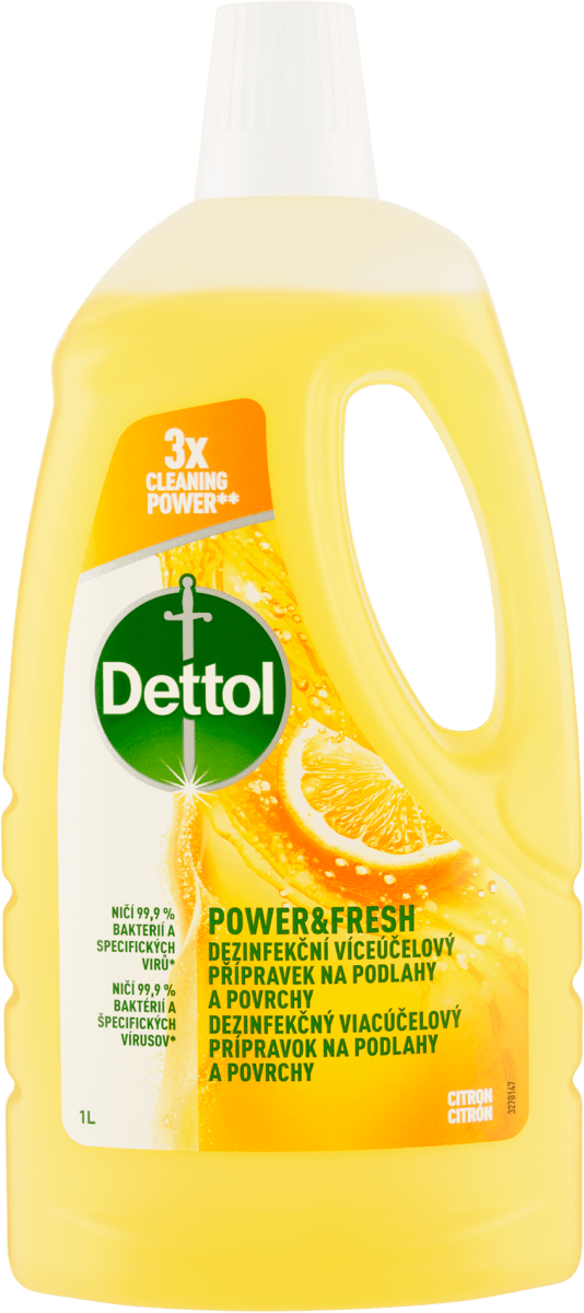 Dettol dezinfekční čistič na podlahy citron, 1 l | dm.cz