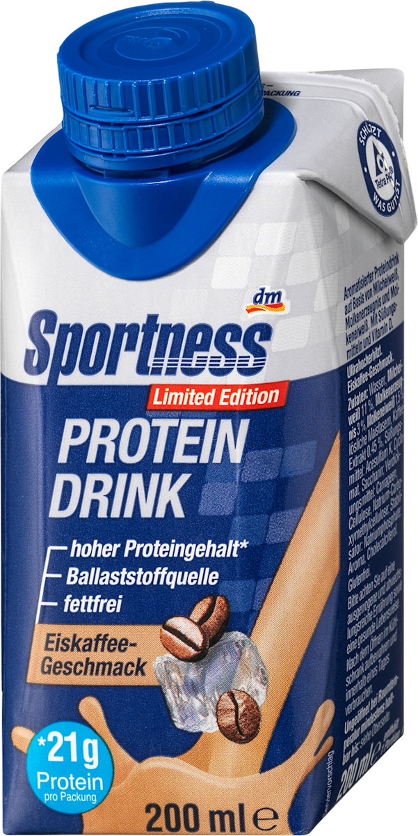 Sportness Protein Drink Eiskaffee Geschmack, trinkfertig, 200 ml ...