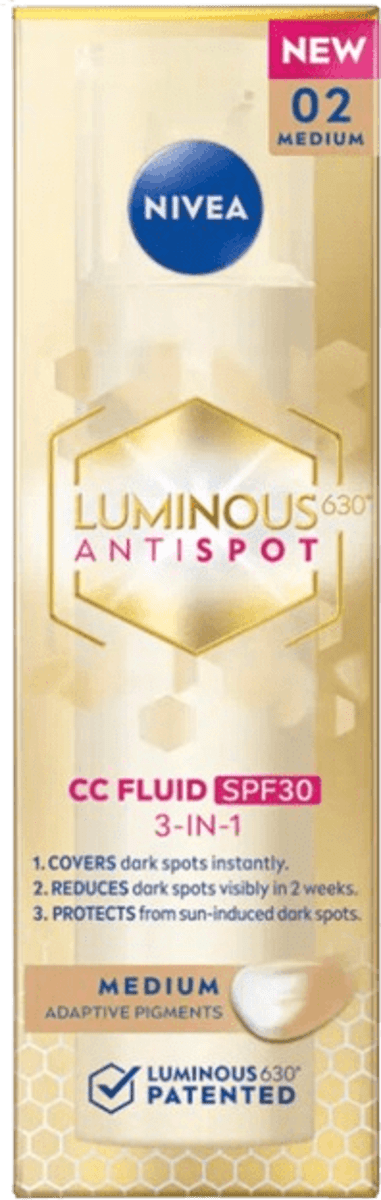NIVEA Luminous630 CC fluid, SPF 30 – medium, 40 ml | dm.hr