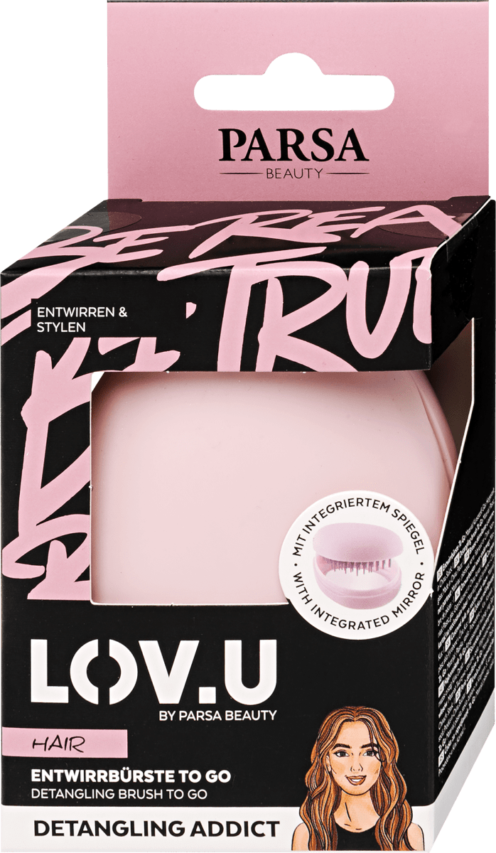 PARSA BEAUTY Hajbontókefe, csepp alakú, rózsaszín, 1 db | dm.hu