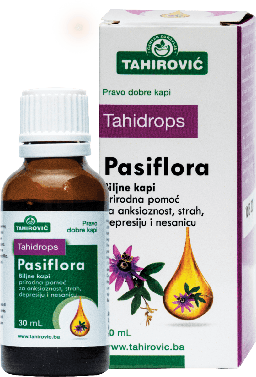 Tahirović Tahidrops Pasiflora Biljne kapi za anksioznost, strah ...