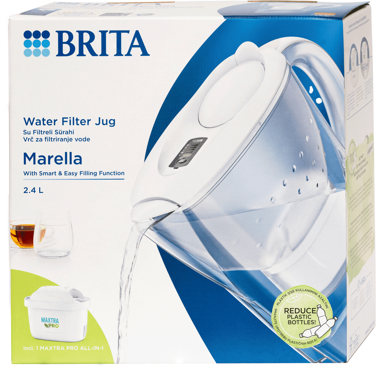 BRITA Marella Water Filter Jug prečišćivač vode 2,4L, 1 kom. trajno ...