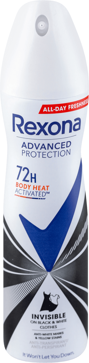 Rexona ADVANCED PROTECTION 72H INVISIBLE on Black&White deo sprej, 150 ...