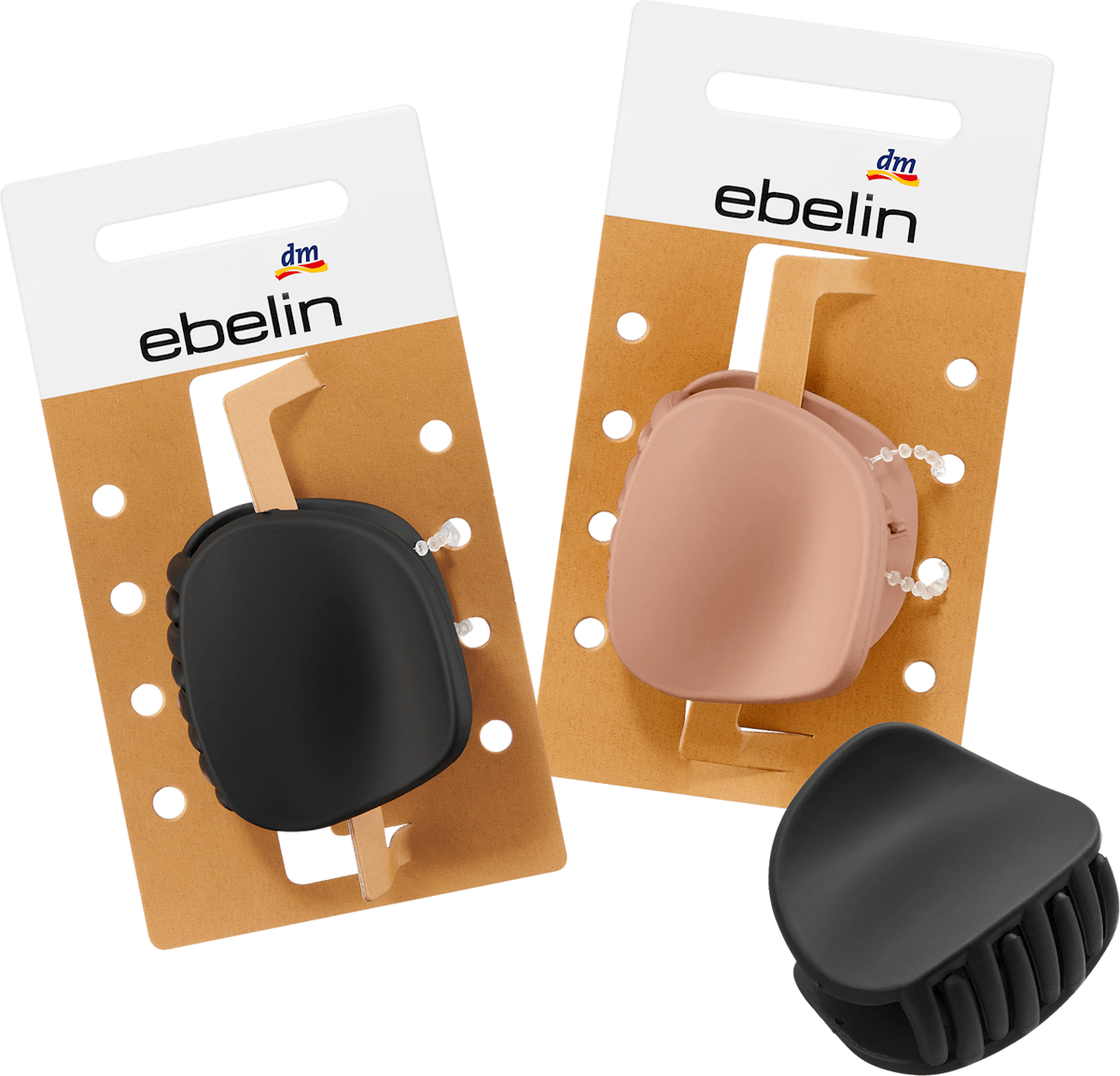 ebelin Haarklammer rund Matt-Optik, schwarz/beige, 1 St dauerhaft günstig online kaufen | dm.de