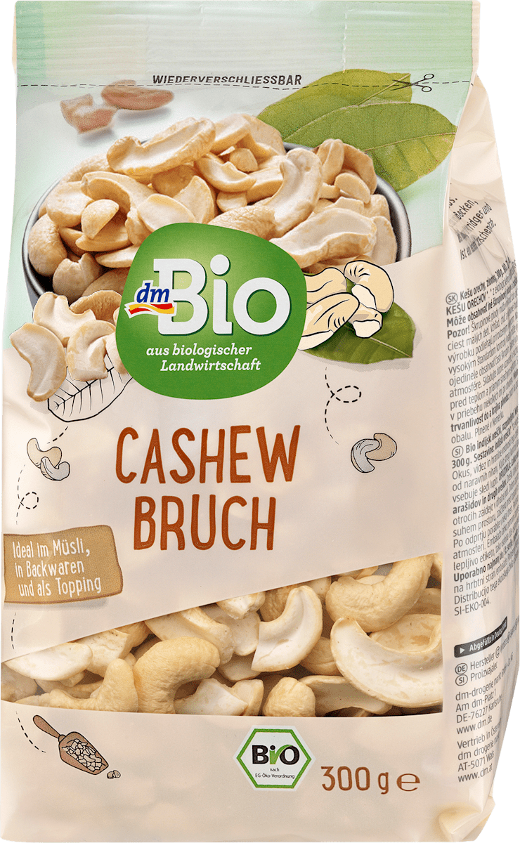 dmBio Bio indijski oreščki, razpolovljeni, 300 g vednougoden spletni ...