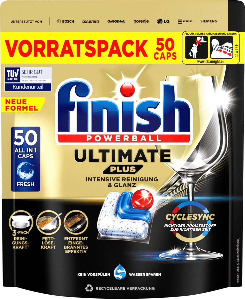 Finish Spülmaschinen-Tabs Ultimate Plus, 50 St dauerhaft günstig online ...