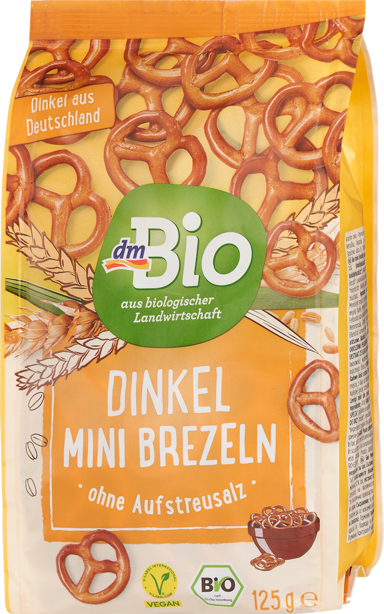 dmBio Knabbergebäck Dinkel Mini Brezeln ohne Salz, 125 g | dm.at