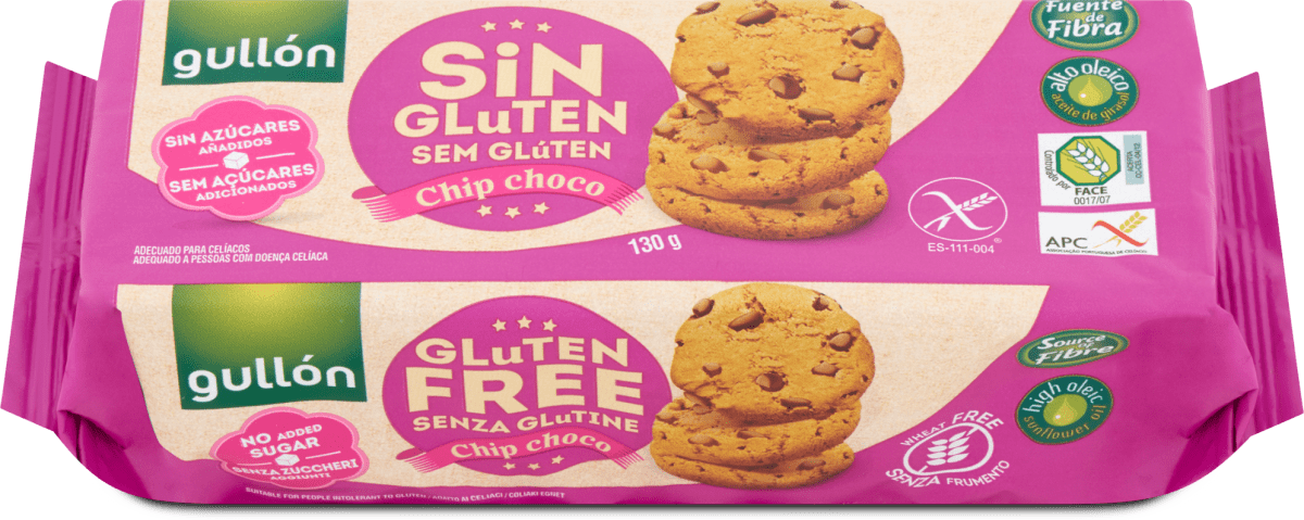 Gullon Keks sa komadićima čokolade, bez glutena, 130 g | dm.rs