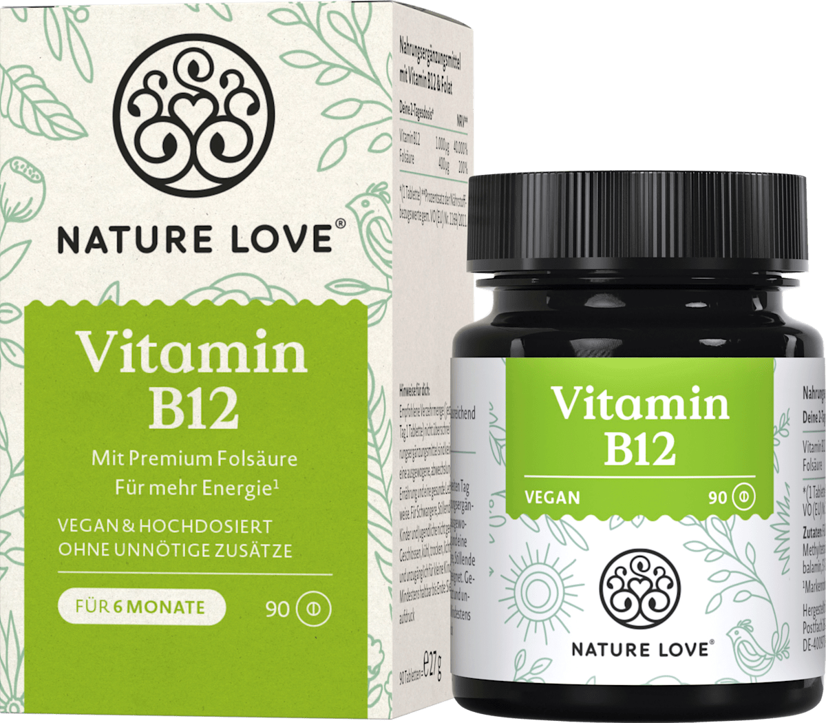 Nature Love Vitamin B12 Tabletten 90 St, 27 g dauerhaft günstig online ...