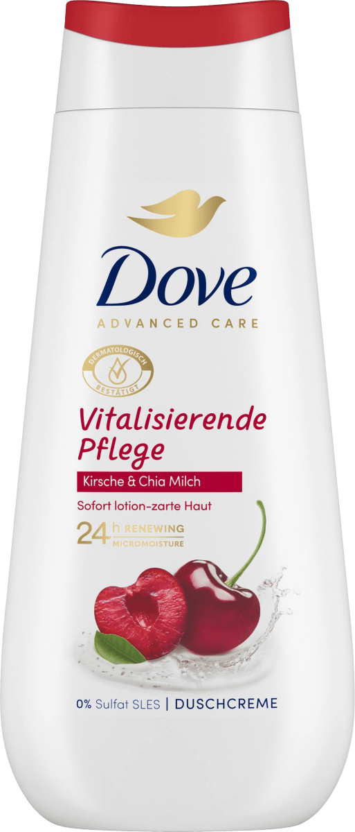 Dove Duschcreme Advanced Care Vitalisierende Pflege, Kirsche & Chia ...