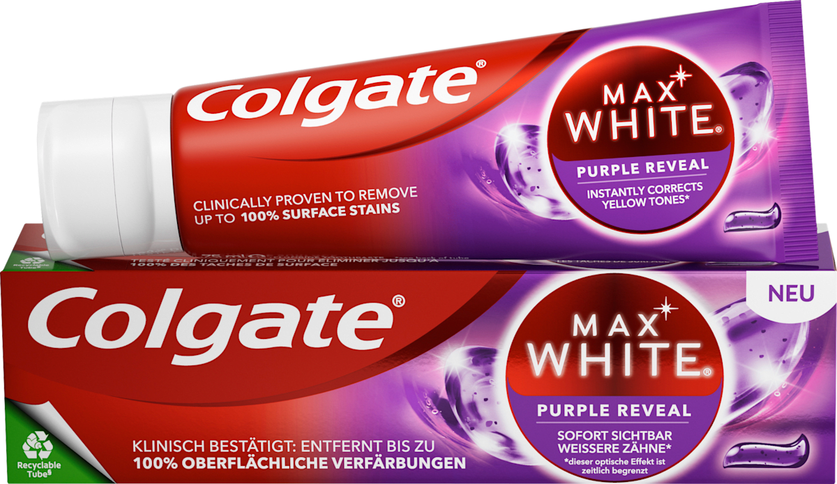 Colgate Zahnpasta Max White Purple Reveal, 75 ml dauerhaft günstig ...