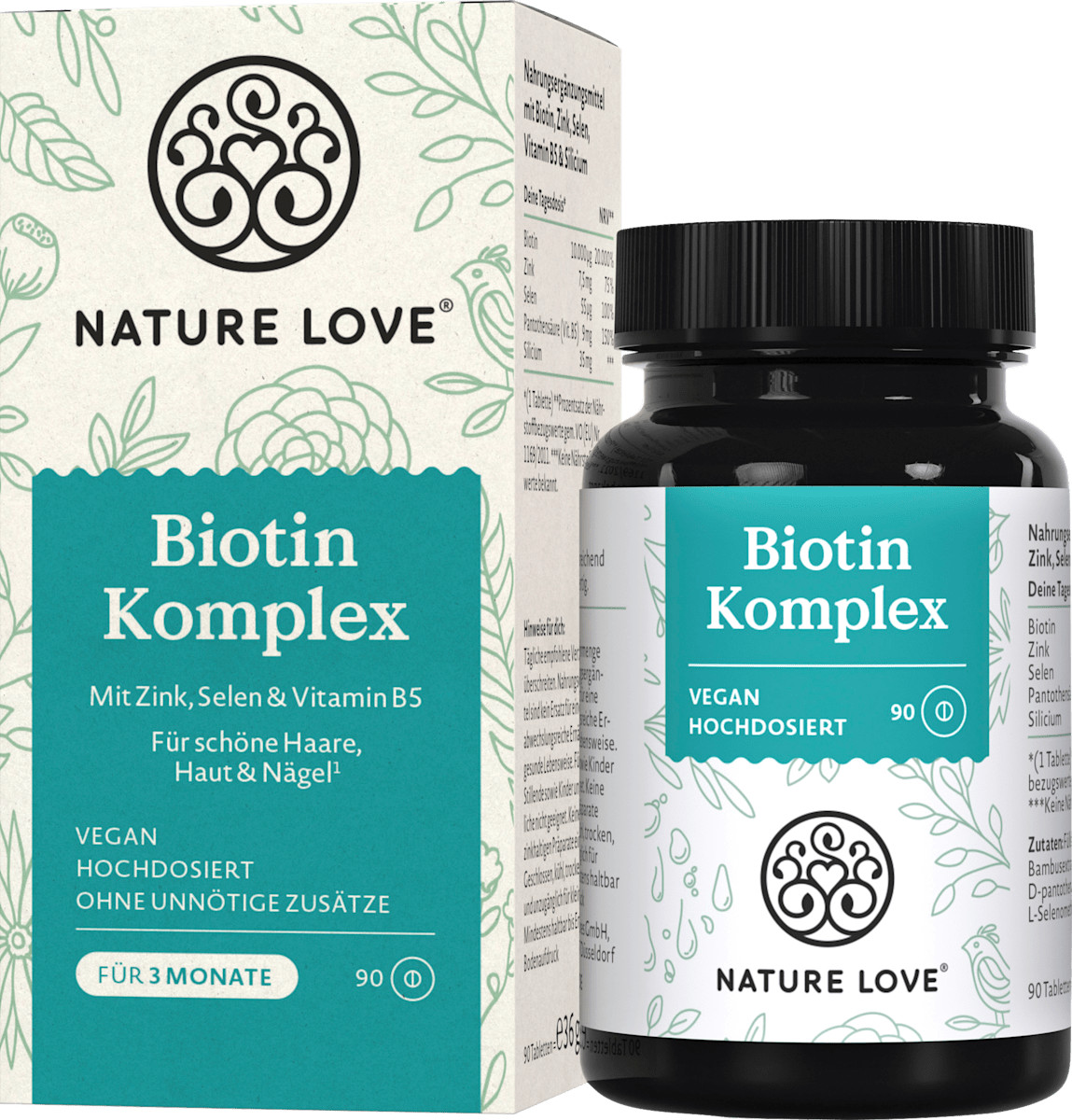 Nature Love Biotin Komplex Tabletten 90 St, 36 g dauerhaft günstig ...