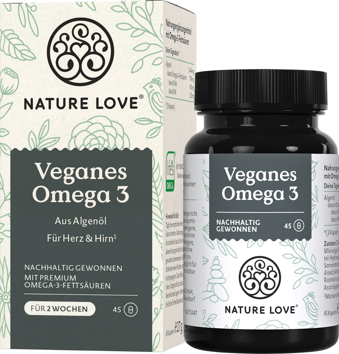 Nature Love Omega-3 vegan Kapseln 45 St, 27 g dauerhaft günstig online ...