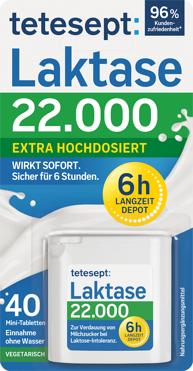 tetesept Laktase 22000 Mini Tabletten 40 St, 13,6 g dauerhaft günstig ...