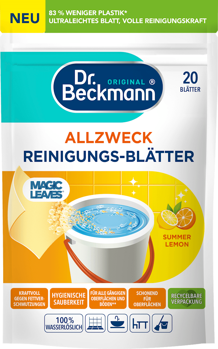 Dr. Beckmann Allzweck Reinigungs-Blätter Summer Lemon, 20 St | dm.at