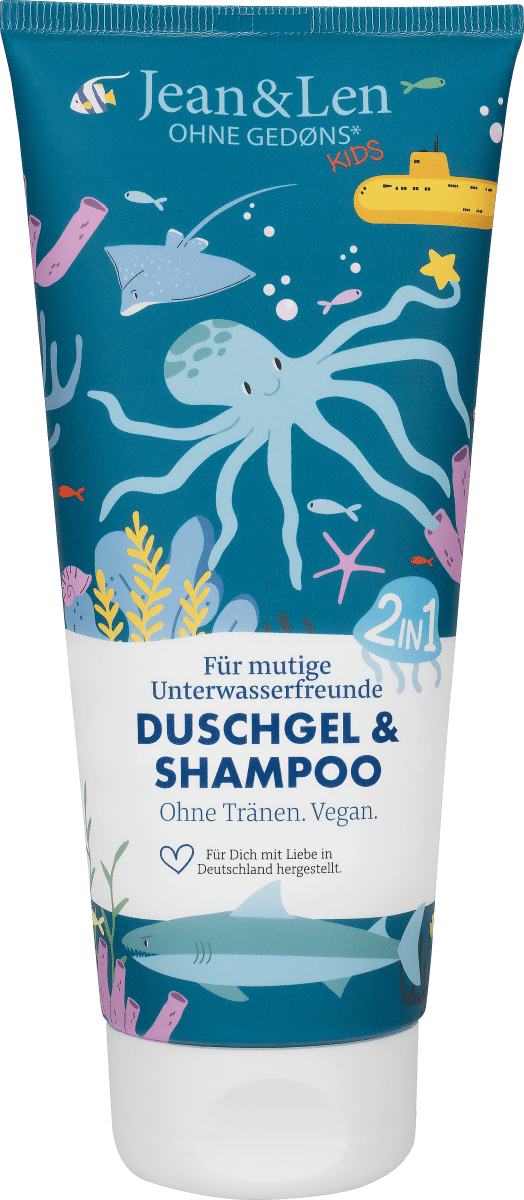 Jean&Len Kinder Dusche &Shampoo Unterwasserfreunde, 200 ml dauerhaft ...