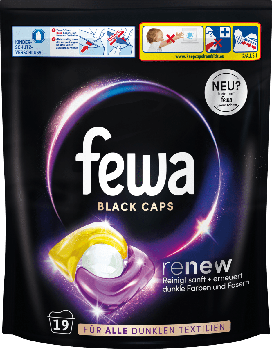 Fewa Colorwaschmittel Caps Renew Black, 256 g | dm.at