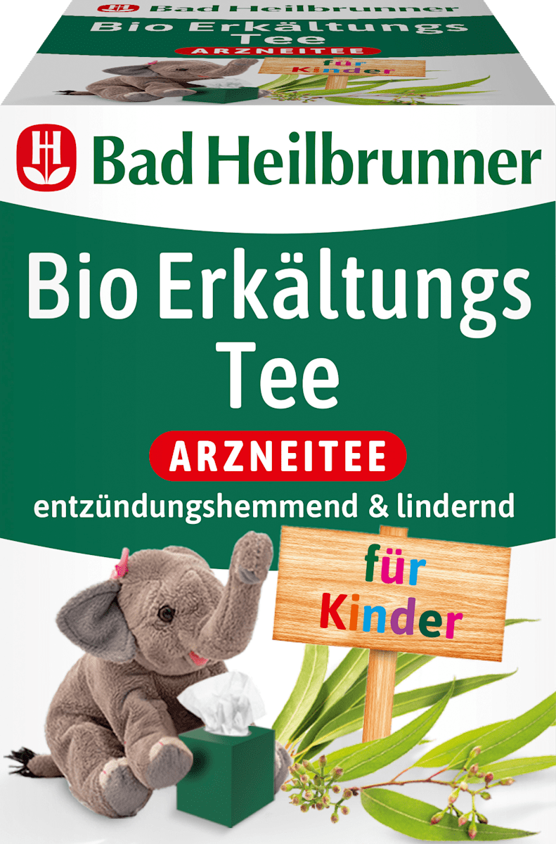 Bad Heilbrunner Kindertee, Bio Erkältungs Tee (8 Beutel), 12,8 g ...