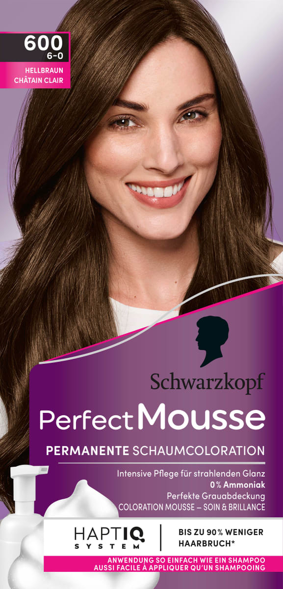 Schwarzkopf Perfect Mousse Permanente Schaumcoloration - Nr. 600 ...