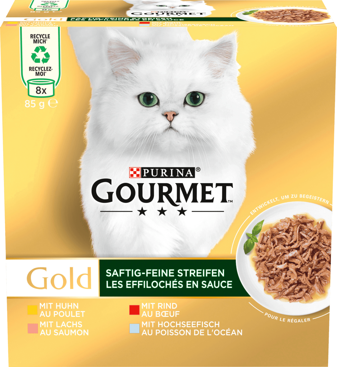 Purina Gourmet Nassfutter Katze Gold Saftig-Feine Streifen, 680 g | dm.at