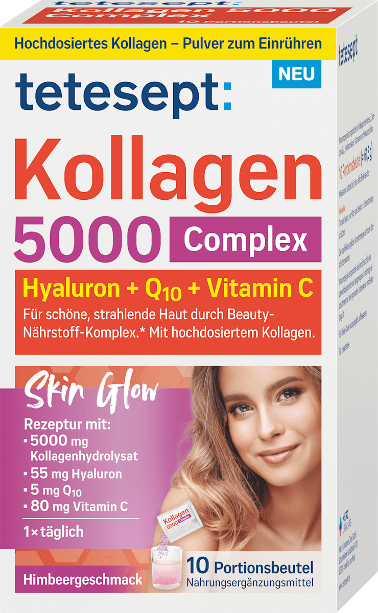 Tetesept Kollagen 5000 Complex Pulver 10 St Dm At