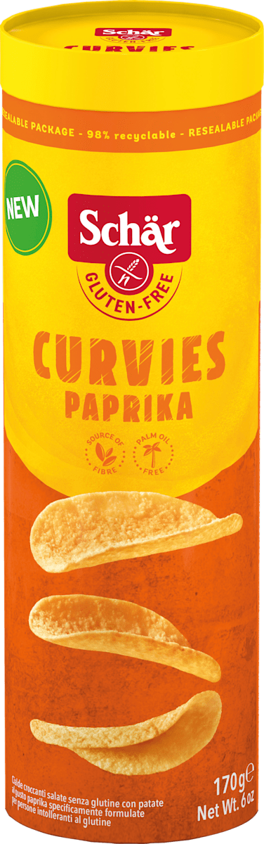 Schär Curvies Paprika čips, 170 g | dm-drogeriemarkt.ba